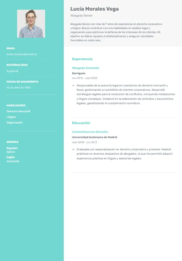 Plantilla de CV Internacional Global - Diseño profesional para ...